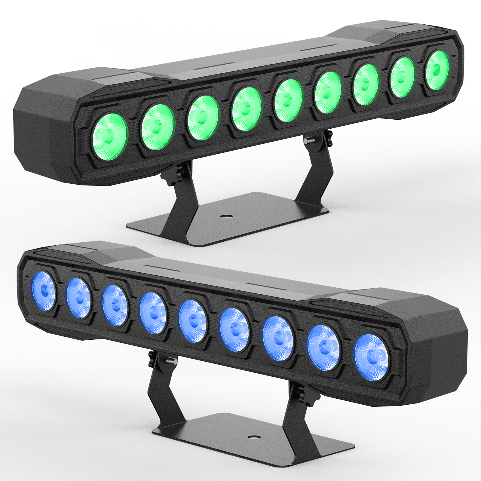 2 Pack 60W RGBW LED Wash Lights - 9-Pixel Array, 16 Million Colors ...