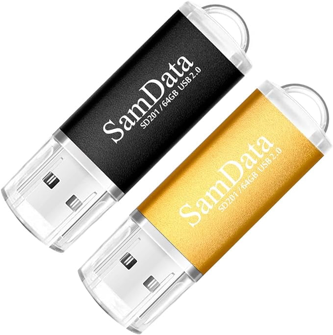 2 Pack 64GB USB Flash Drives USB 2.0 Thumb Drives Memory Stick Jump ...