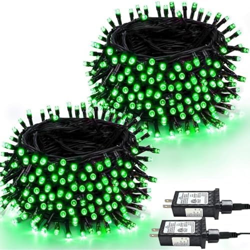 2-Pack 66FT 200 LED Christmas Lights, 13 Modes Extendable Christmas ...