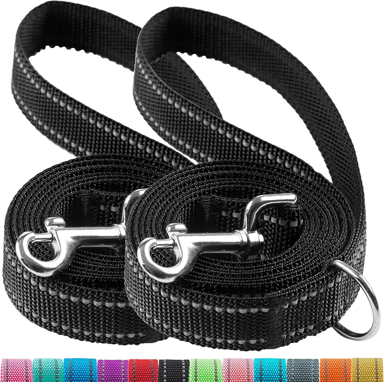 2-Pack 6FT Reflective Dog Leash for Large&Medium and Small Dogs ...