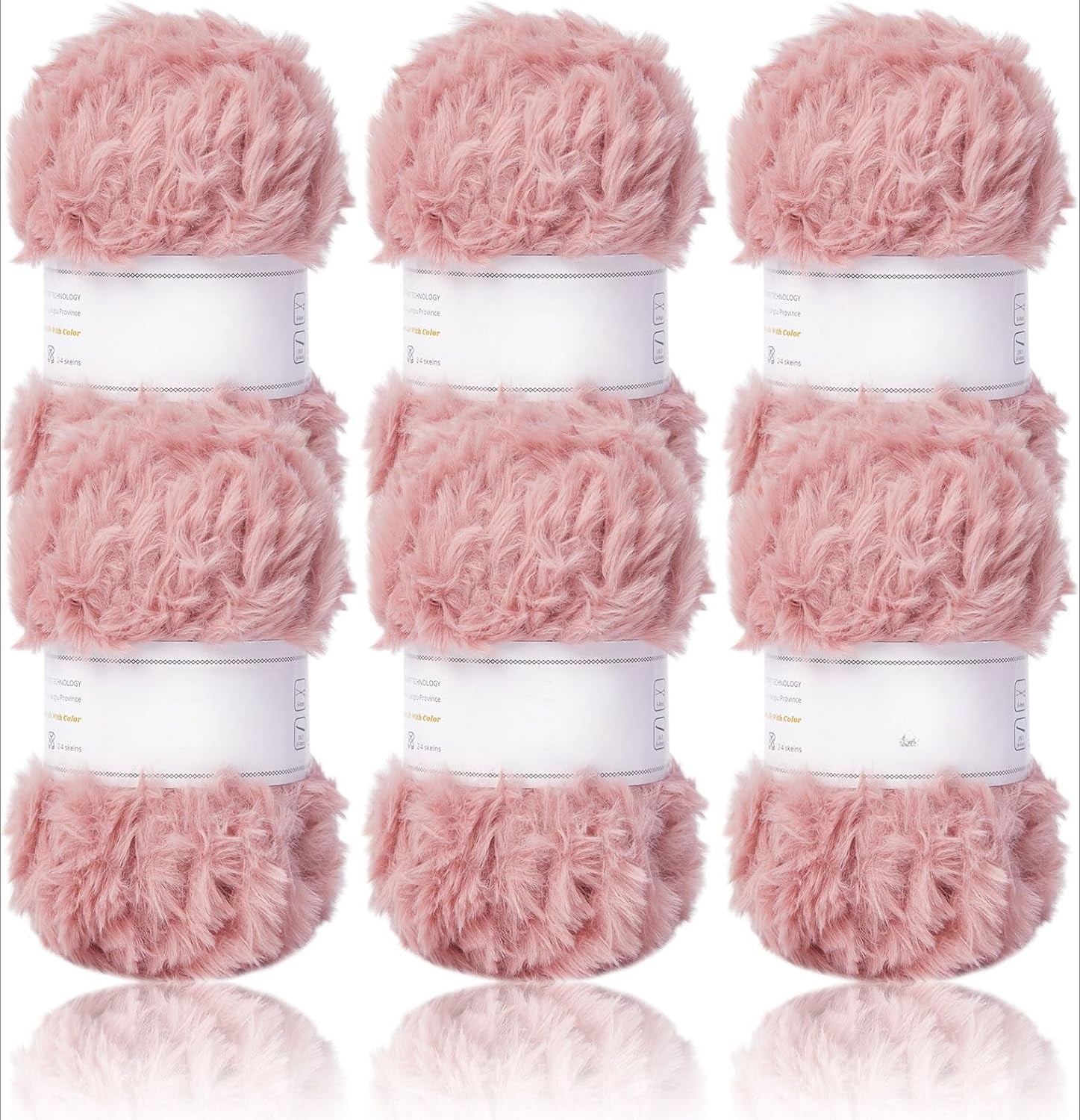 2 Pack/ 6Pack Super Soft Fur Yarn Chunky Fluffy Faux Fur Yarn Eyelash ...