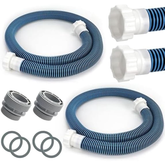 2 Pack 6ft EVA Pool Hose with 40mm Hose to 1 1/2 Inch Inlet/Outlet ...