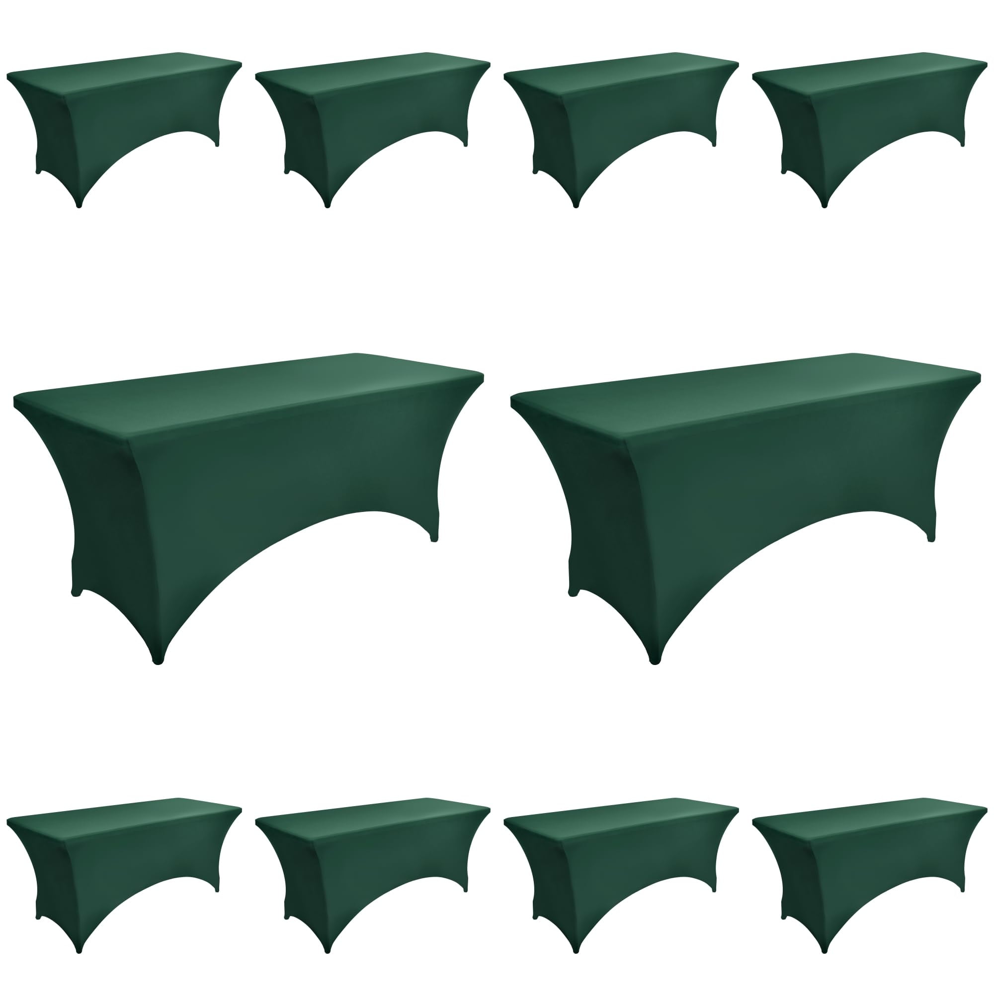 2-Pack 6ft Spandex Table Covers for Rectangle Standard Folding Tables ...