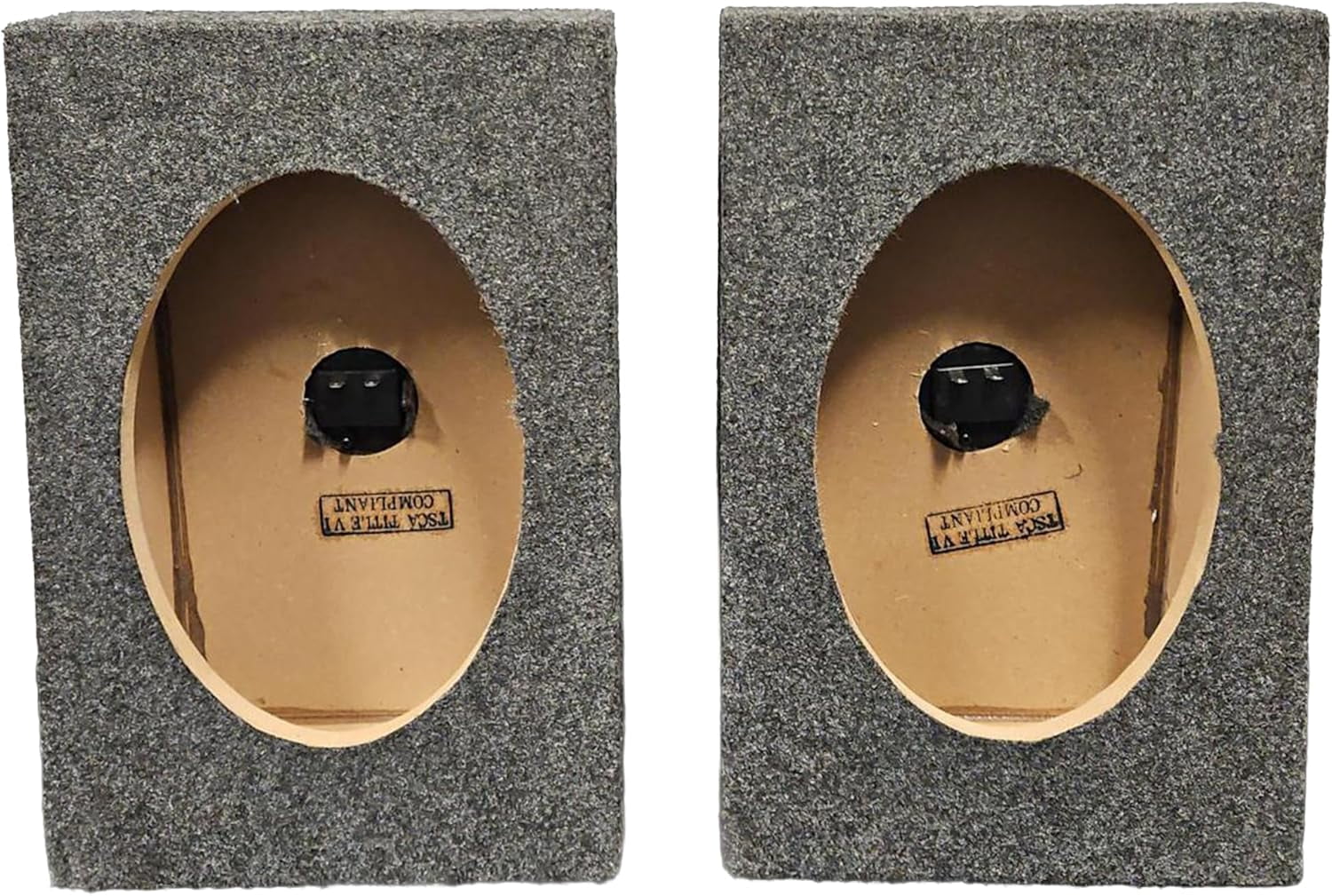 2-Pack 6x9 Inch Vertical Angled Speaker Box Enclosures, 5/8" MDF Car ...