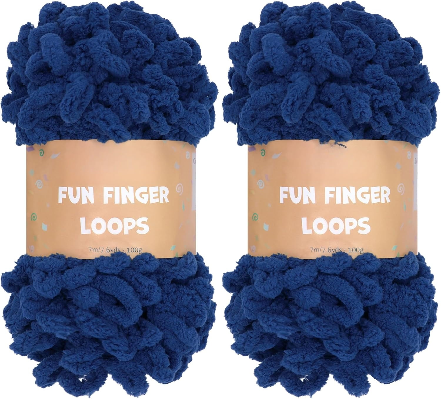 2 Pack (7.6 yds,3.5 oz Each Skein) Bulky Loop Yarn for Finger Knitting ...