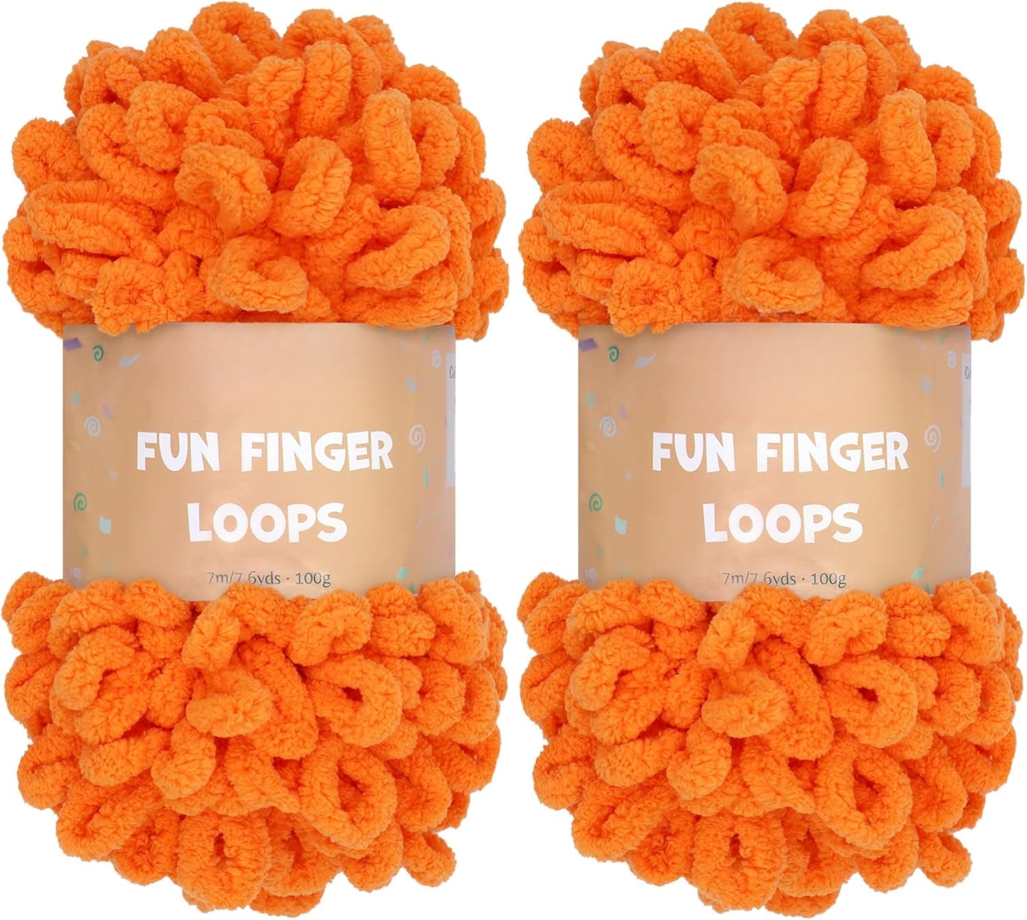 2 Pack (7.6 yds,3.5 oz Each Skein) Bulky Loop Yarn for Finger Knitting ...