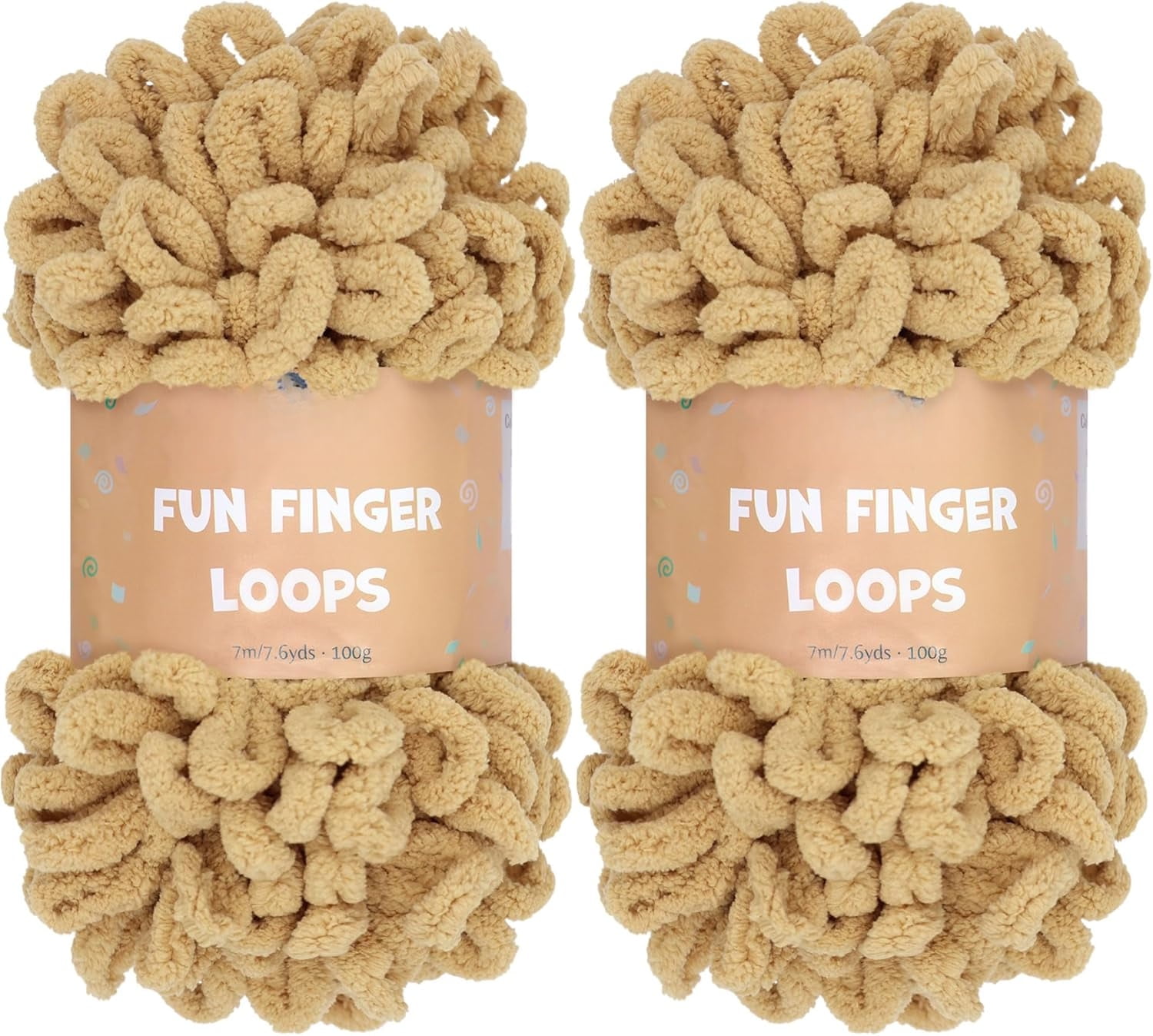 2 Pack (7.6 yds,3.5 oz Each Skein) Bulky Loop Yarn for Finger Knitting ...