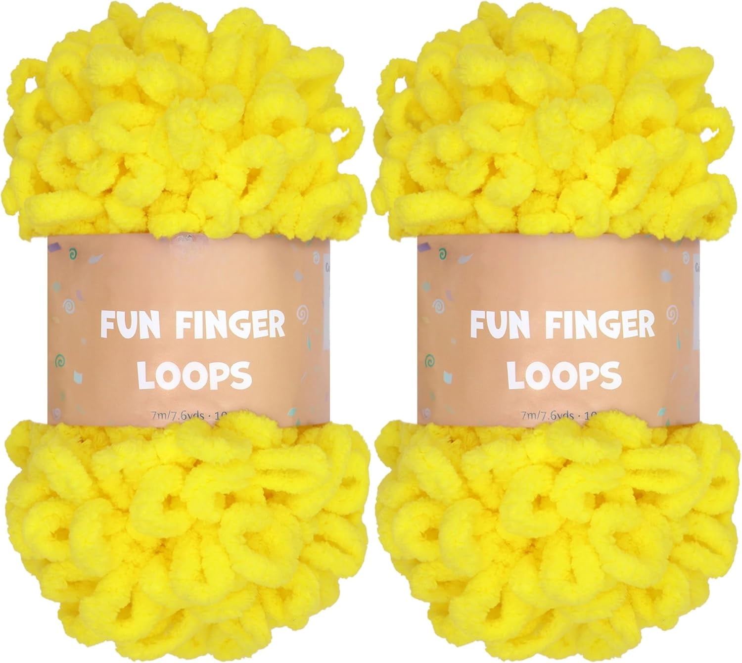 2 Pack (7.6 yds,3.5 oz Each Skein) Bulky Loop Yarn for Finger Knitting ...