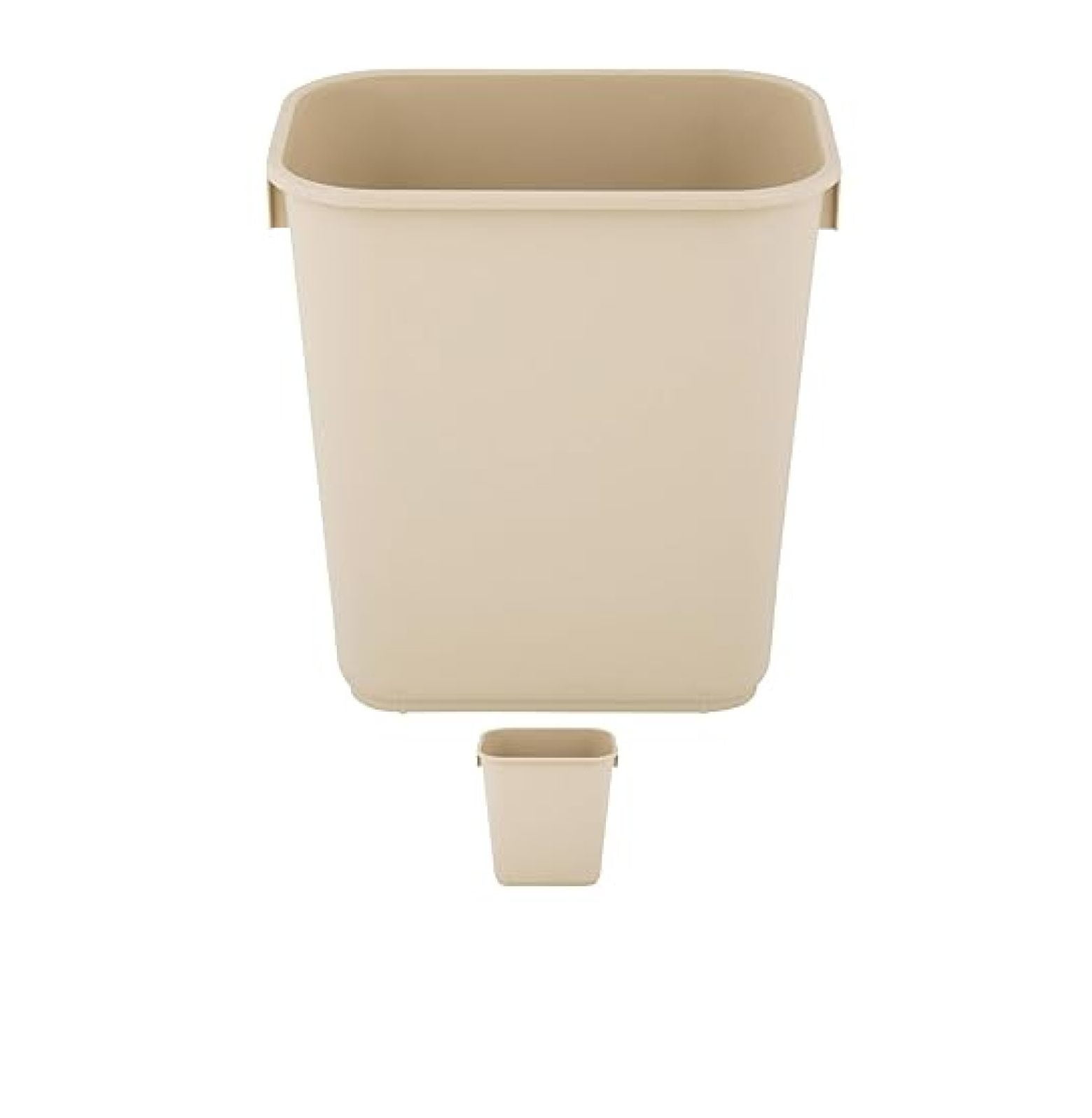 2 Pack! 7 Gallon Beige Rectangular Wastebasket Restaurant Trash can ...