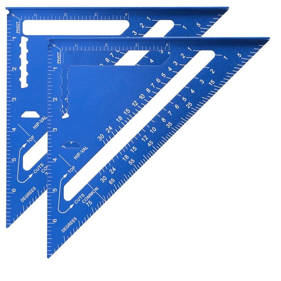 2 Pack 7 Inch Aluminum Alloy Light Weight Carpenter Square, Triangle ...