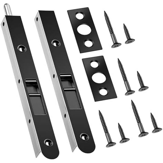 2 Pack 7 Inch Flush Bolt for Double Door, Heavy Duty Chrome Plating ...