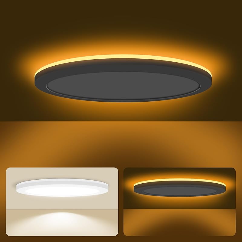 2 Pack 7 Inch LED Flush Ceiling Light with Night Light,120V, 700LM ...