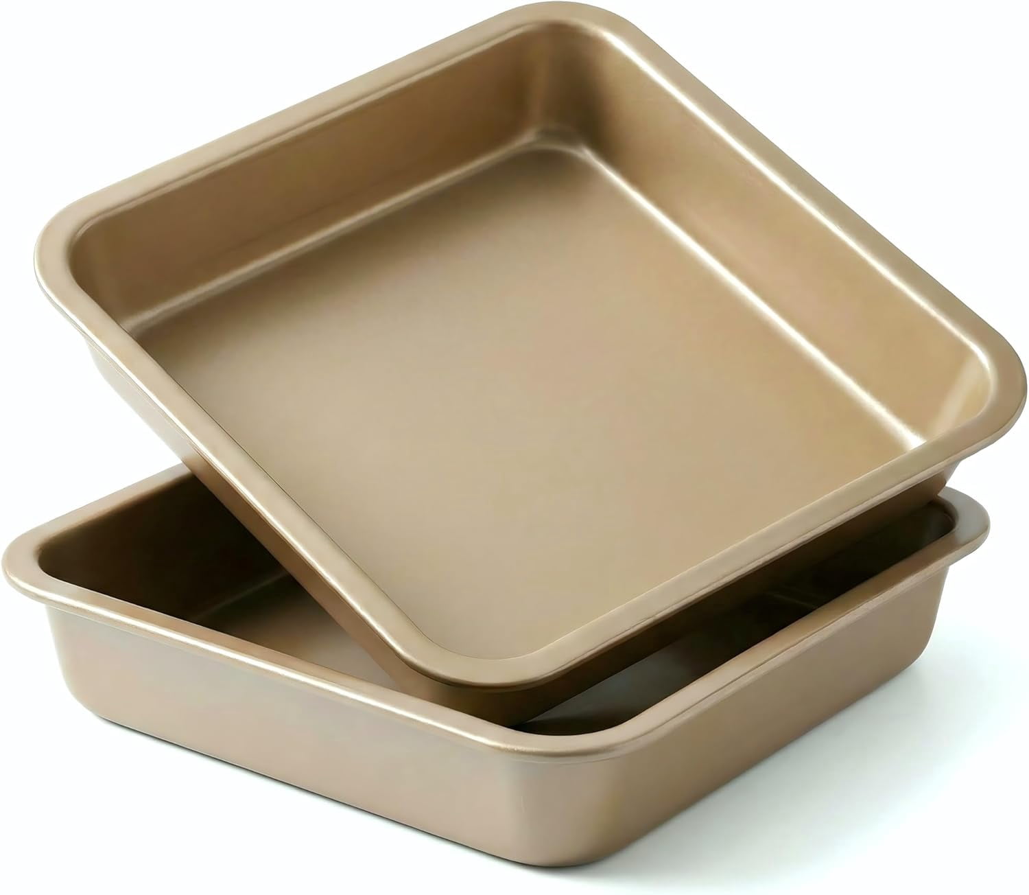 2 Pack 7-Inch Non-Stick Square Cake Pan for Baking Cakes, Brownies, and ...