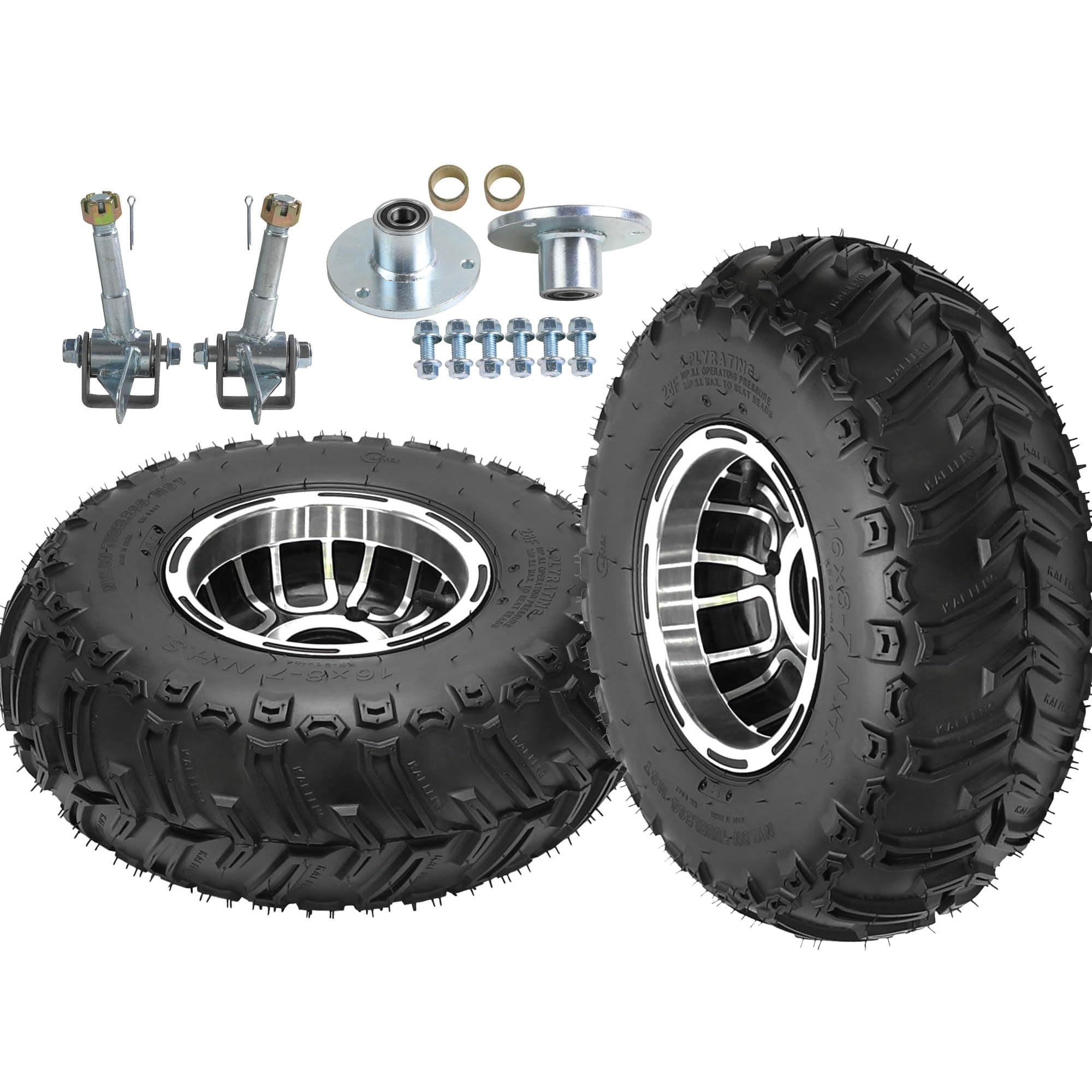 2 Pack 7 inch 16x8-7 Go Kart Wheels, 16x8-7 Go Kart Tires with Wheels ...