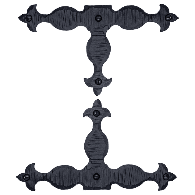 2 Pack 7 inch Decorative Corner Brackets Black T Bracket Decorative ...