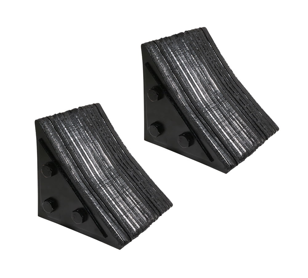 2 Pack 7"x7-1/2"x7-1/2" Small Laminated Rubber Wheel Chock for Semi ...