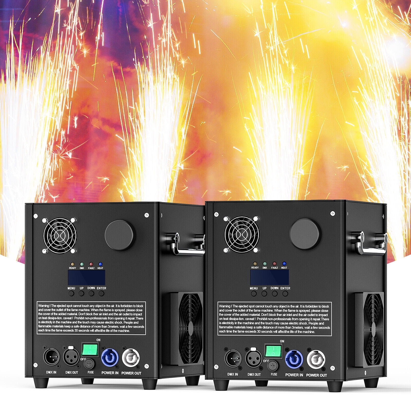 2 Pack 700W Cold Spark Machine ( LCD display with Electromagnetic ...