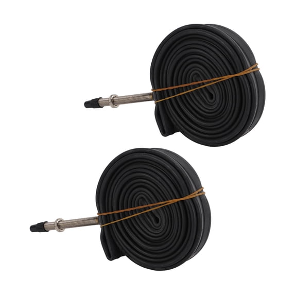 2-Pack 700x23C Bike Inner Tubes with French Valve 60mm, Butyl Rubber ...