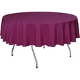 2 Pack 72-Inch Round Polyester Linen Tablecloth Set, Raspberry Red ...
