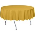 2 Pack 72-Inch Round Polyester Linen Tablecloths, Goldenrod, Stain ...