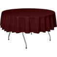 2 Pack 72-Inch Round Polyester Linen Tablecloths, Terracotta, Wrinkle ...