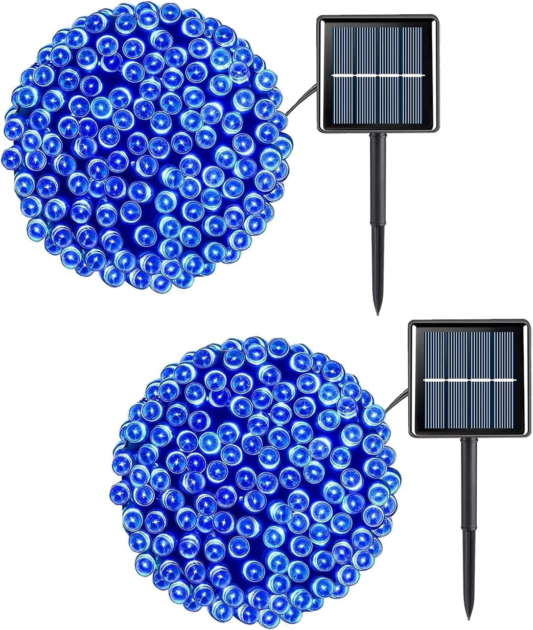 2-Pack of 72FT Solar String Lights - 200 LED Each - Outdoor Waterproof ...
