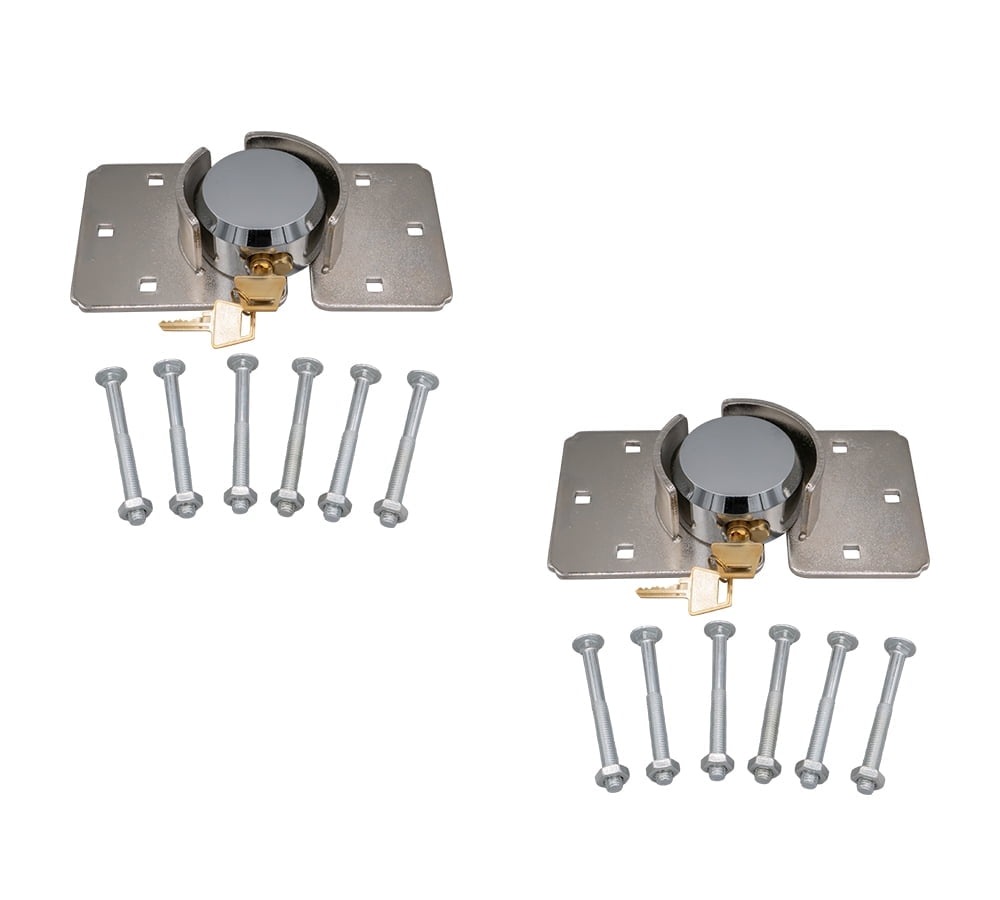 2 Pack 73mm Hidden Shackle Padlock & Hasp with Keyed Alike 2 Keys ...