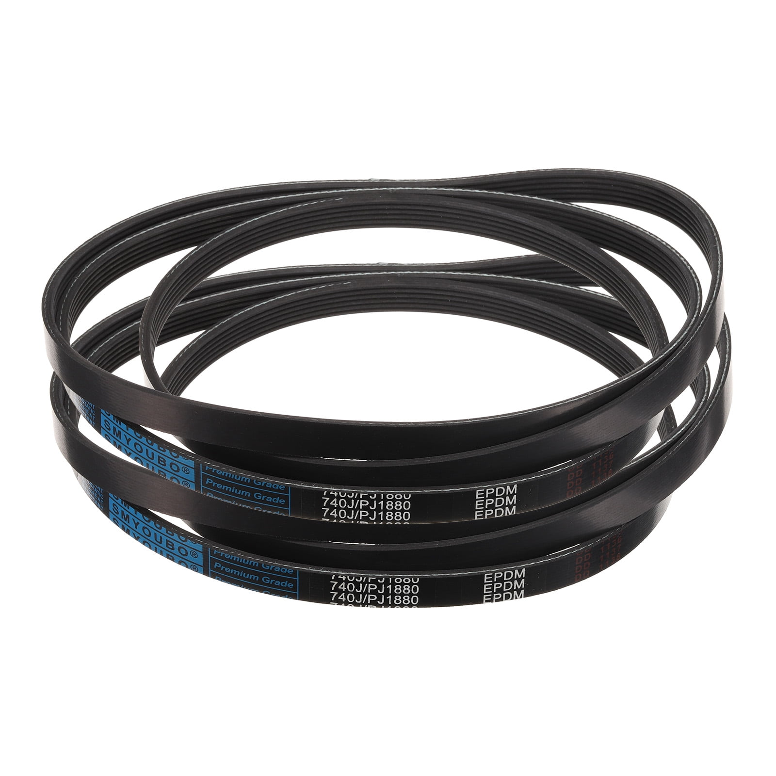 2 Pack 740J6 PJ V-Ribbed Belt 6 Ribs 74" Length x 0.55" Width x 0.14 ...