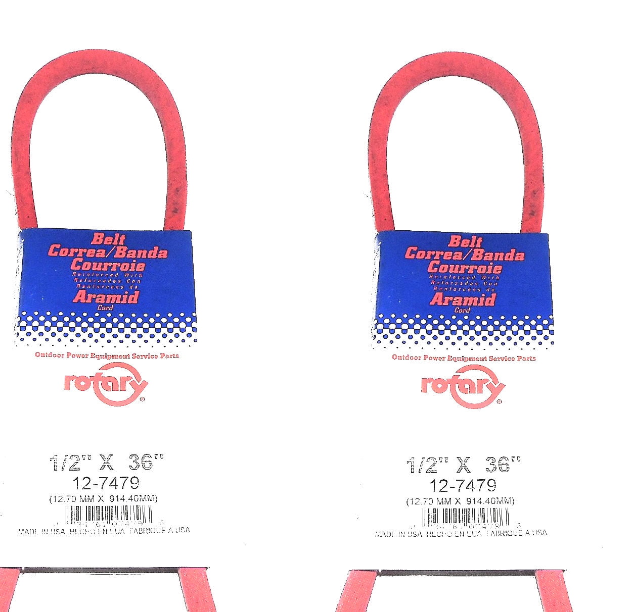 (2 Pack) 7479 Rotary Belt (1/2" X 36") Compatible With WOODS 381914 ...