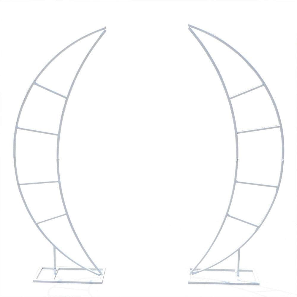 2-Pack 78'' Crescent Wedding Arch Stand, Wedding Party Backdrop Stand ...