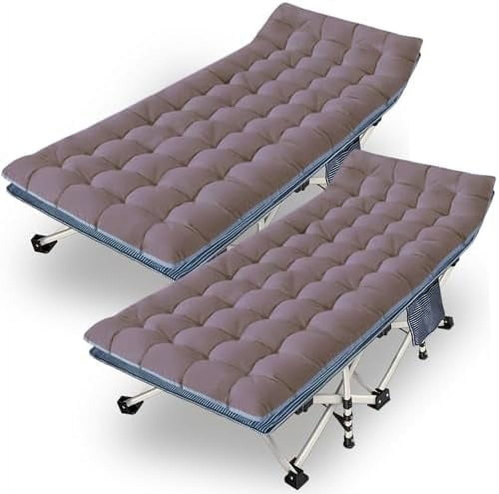 2 Pack 79" L x 32" W x 18" H Oversize XXL Camping Cot with Comfortable ...