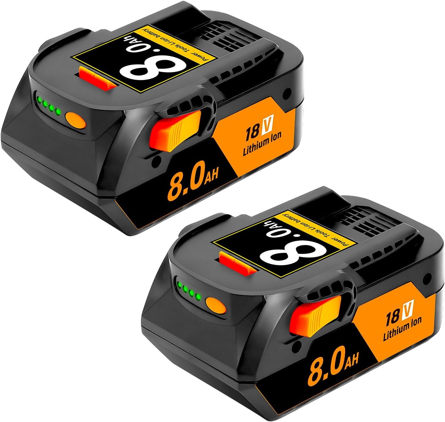 2 Pack 8.0 Ah M18 Batteries for 48-11-1860 18v Replacement 18 Volt Max ...