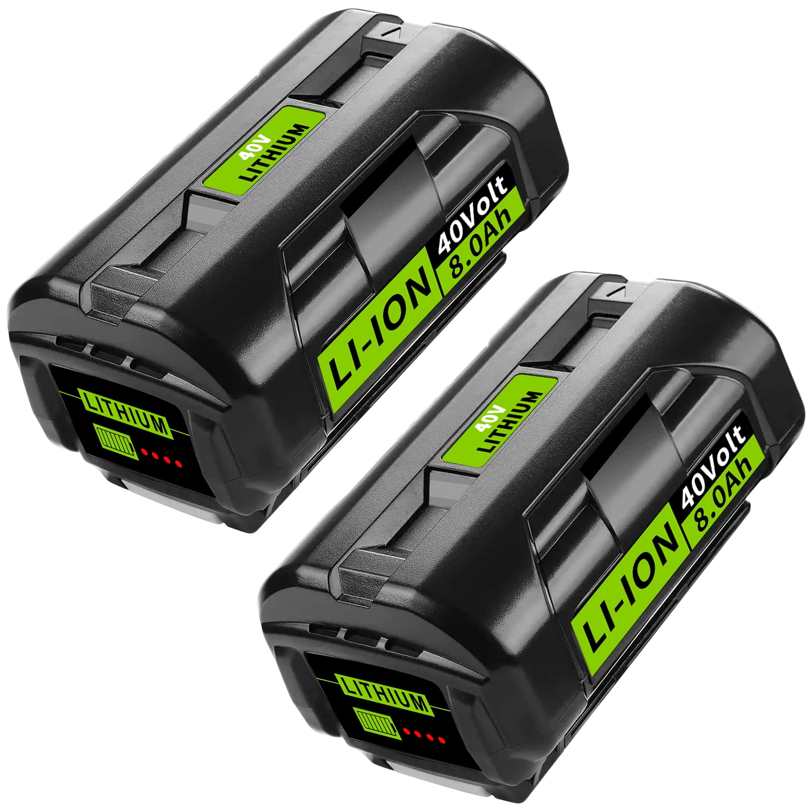 2 Pack 8.0Ah 40V Battery Replacement for Ryobi 40V Battery Compatible ...
