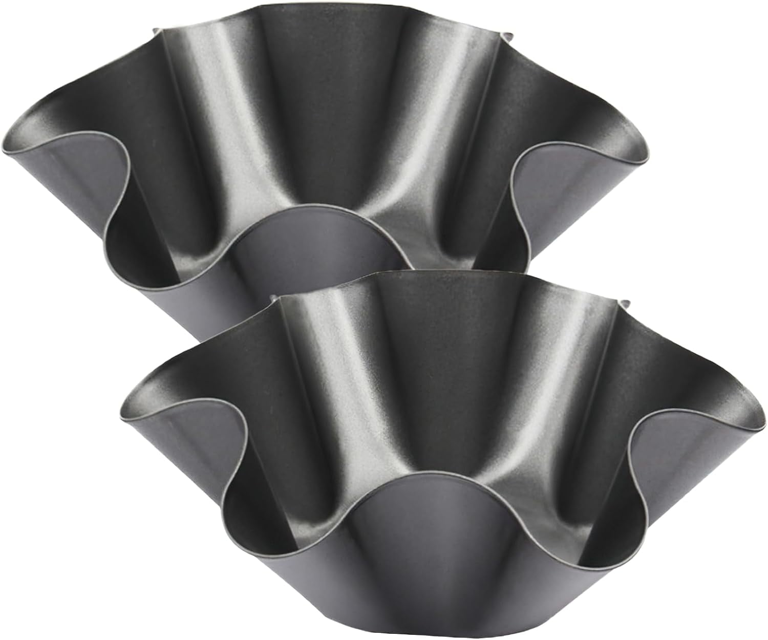 2 Pack 8.5" Nonstick Large Taco Shell Bowl - Carbon Steel Tortilla ...