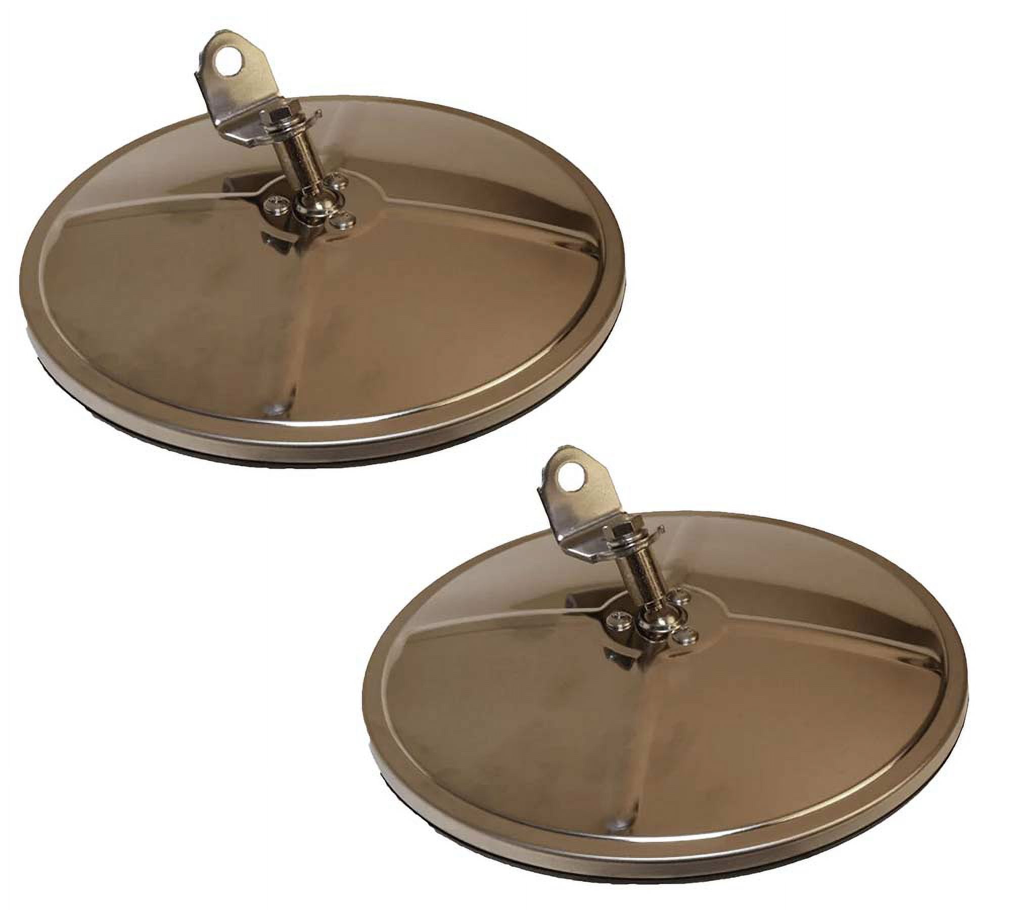 2 Pack 8.5" Stainless Steel Convex HotSpot Mirror, Mount 5/16'' Female ...