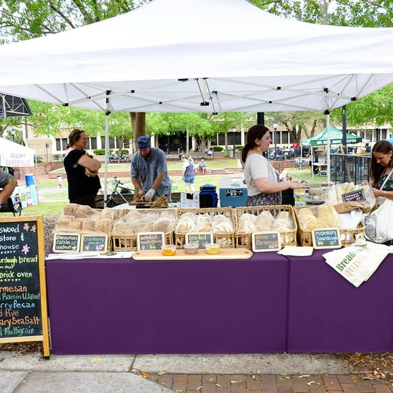 2 Pack 8' Fitted Table Cloth for Rectangular Table Trade Show Table ...