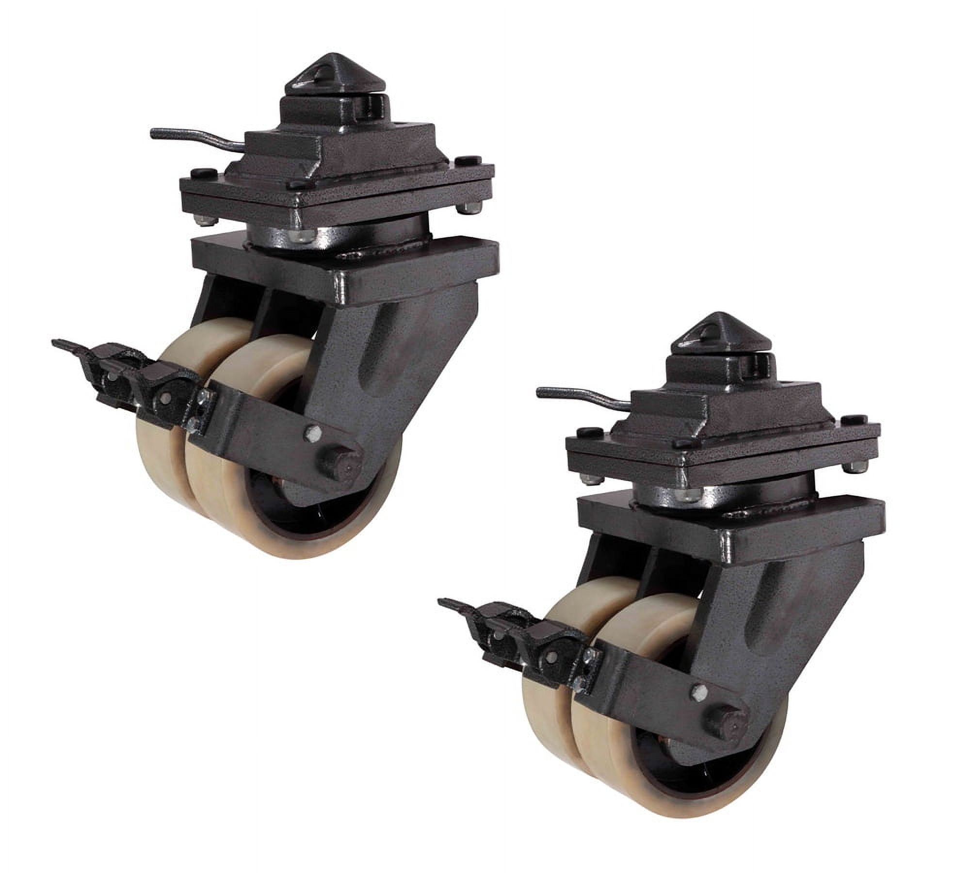 (2 Pack) 8" ISO Shipping Container Double Caster Wheels with Brakes - 5 ...