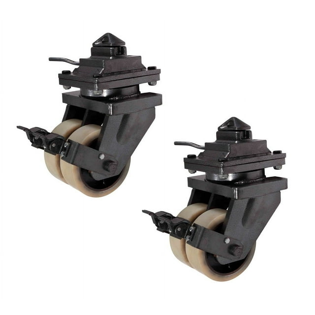 (2 Pack) 8" ISO Shipping Container Double Caster Wheels with Brakes - 5 ...