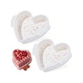 2-Pack 8-Inch Heart Cake Pans, Metal Reinforced Silicone Non-Stick ...