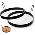 2 Pack 8" Omelette Ring for Griddle, Large Stainless Steel Egg Ring ...