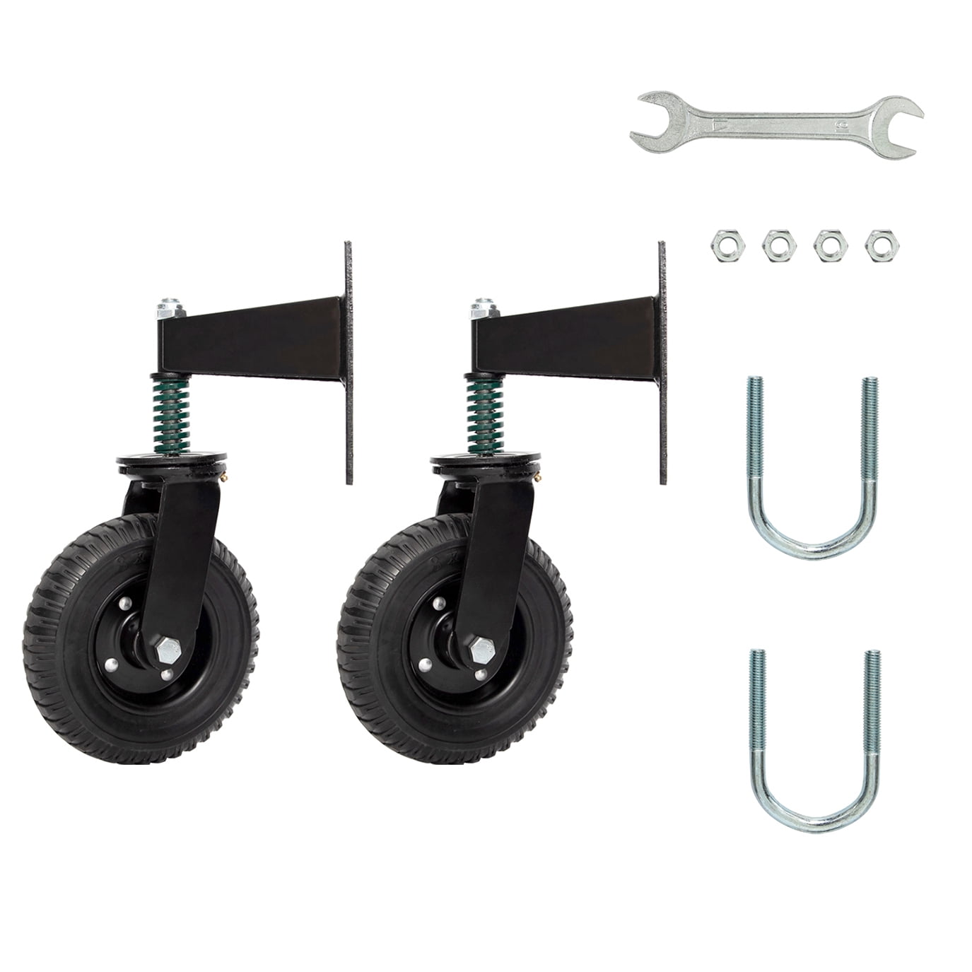 2 Pack 8" Spring Loaded Gate Wheels, Gate Support Wheels for Metal Tube ...