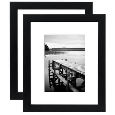 15 Pack - Mahogany Document Frames - Display 8.5x11 Documents w/ Mat ...