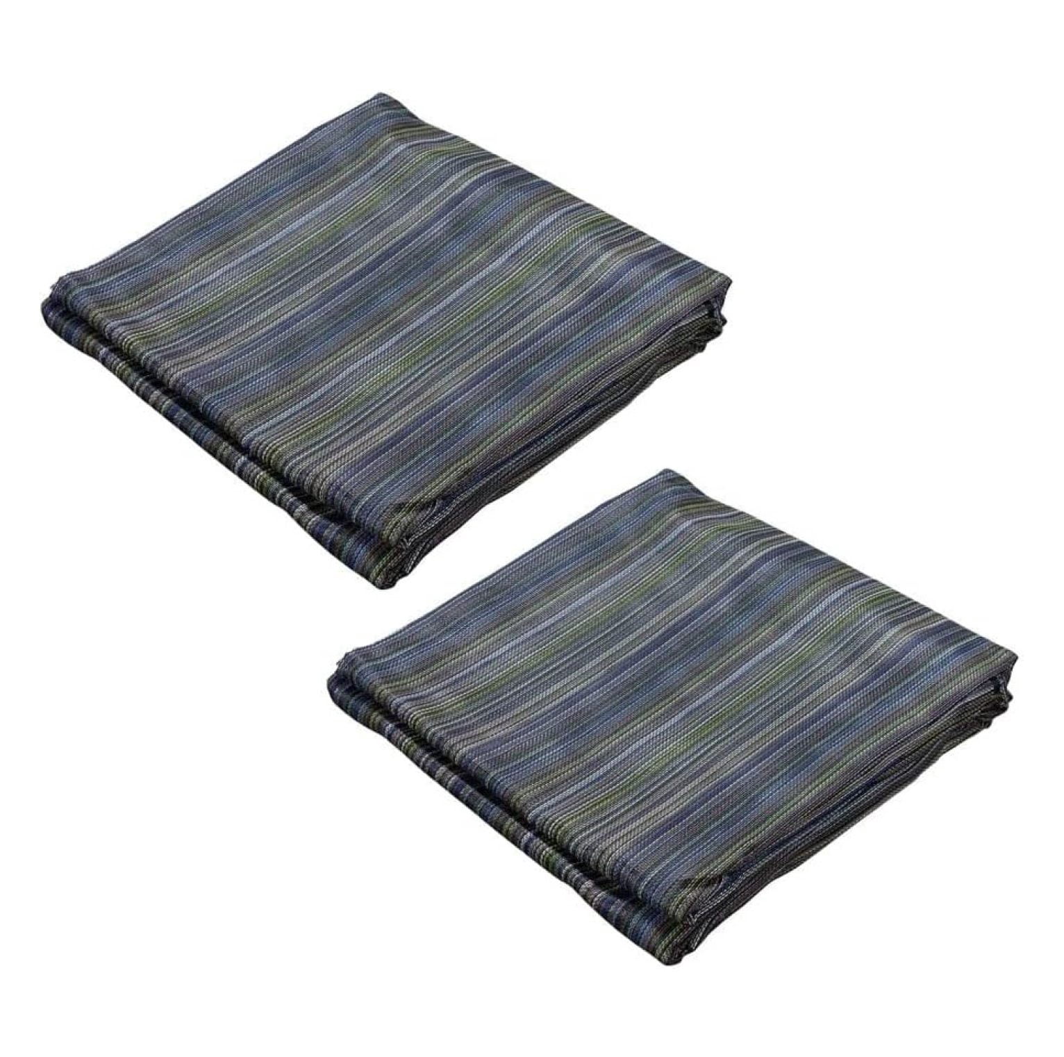 (2 Pack) 8'x10' 50% Shade Multi Color Mesh Tarp for Outdoor w/Grommets ...