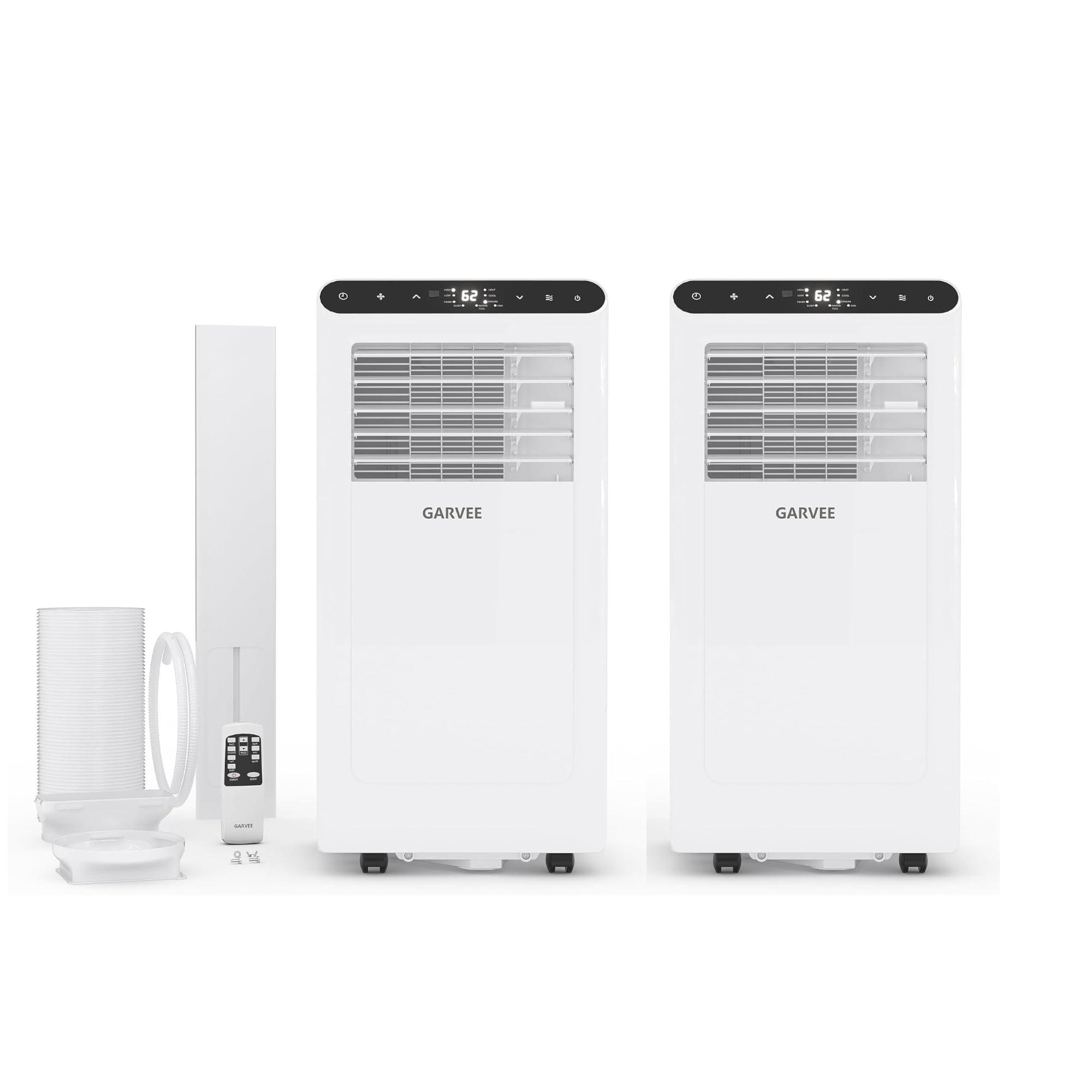2 Pack 8000 BTU Portable AC Unit, Multi-function Cooling System with ...
