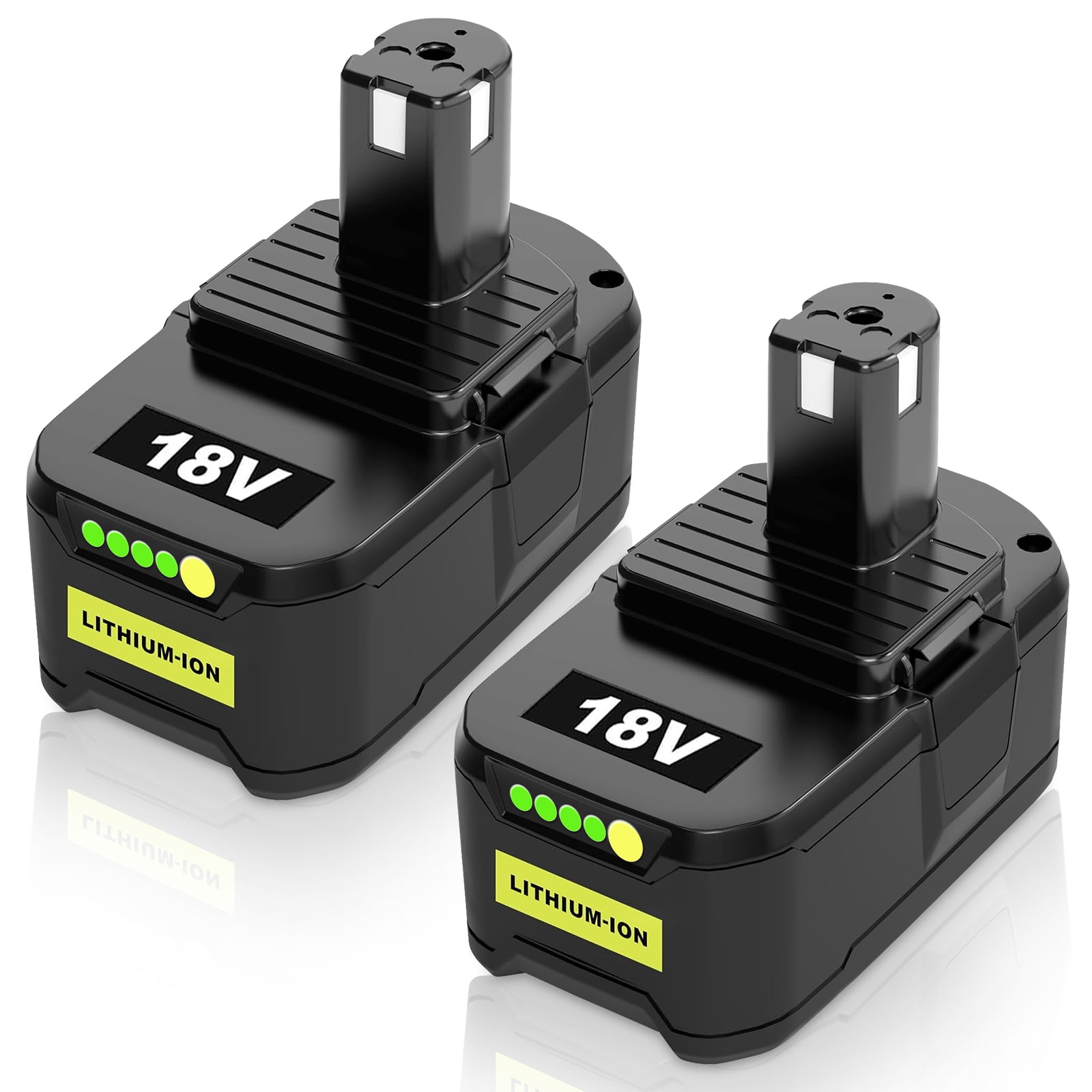 2 Pack 8000mAh P108 Battery Replacement for Ryobi 18V Battery ...