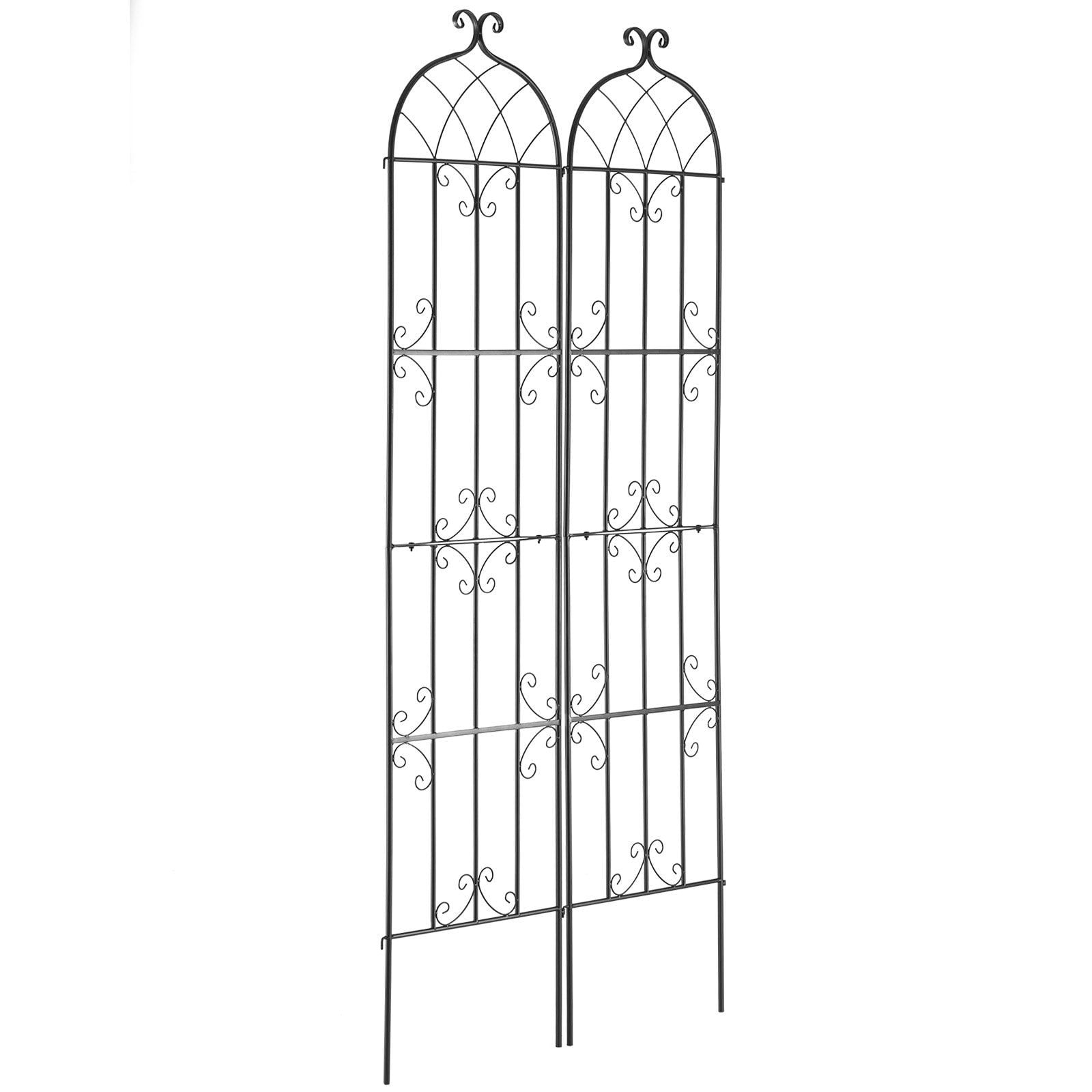 2-Pack 87x20 Inch Metal Garden Trellis for Climbing Plants, Rust-Proof ...