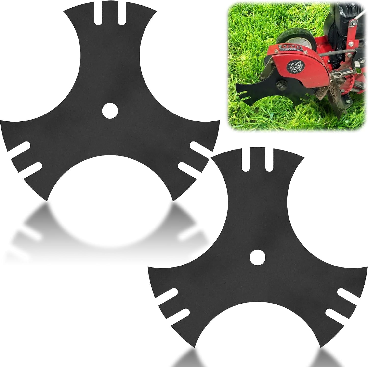 2 Pack 9" 3-Side Edger Star Blades 5/8" Center Hole, 781-0748-0637 ...