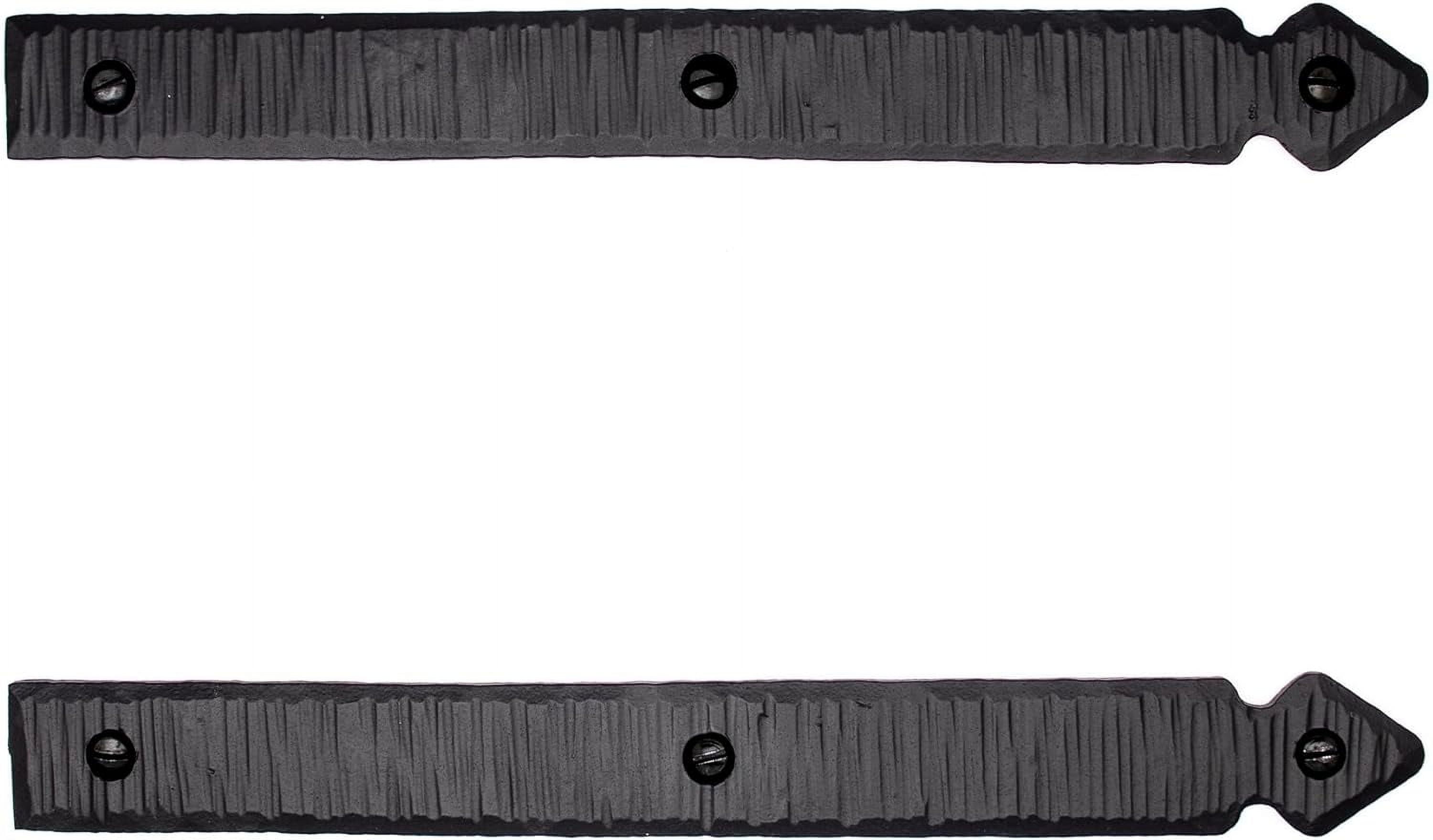 2 Pack 9" Black Faux Strap Hinges - Decorative Dummy Faux Hinge ...