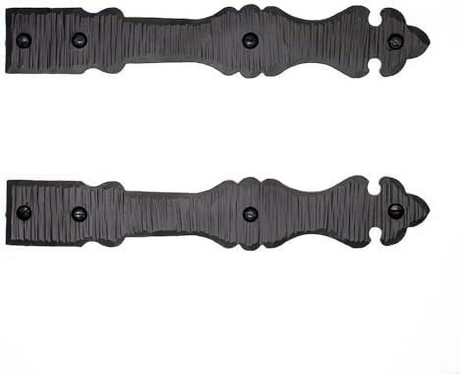 2 Pack 9 Inch Black Faux Strap Hinges - Decorative Dummy Faux Doors ...