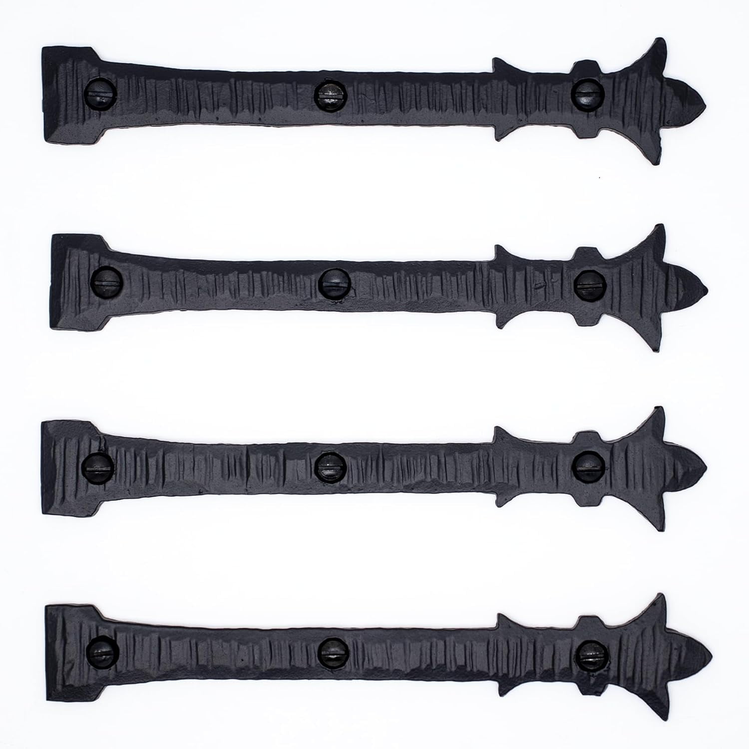 2 Pack 9 Inch Black Faux Strap Hinges - Decorative Dummy Faux Doors ...